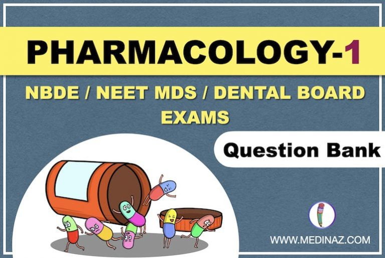 Pharmacology Question Bank-1 for NBDE/NEET MDS