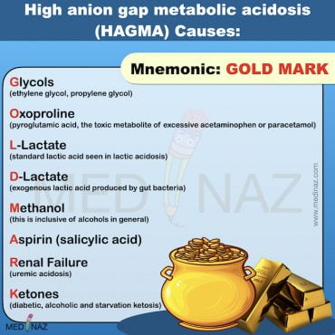 High anion gap Metabolic acidosis mnemonic